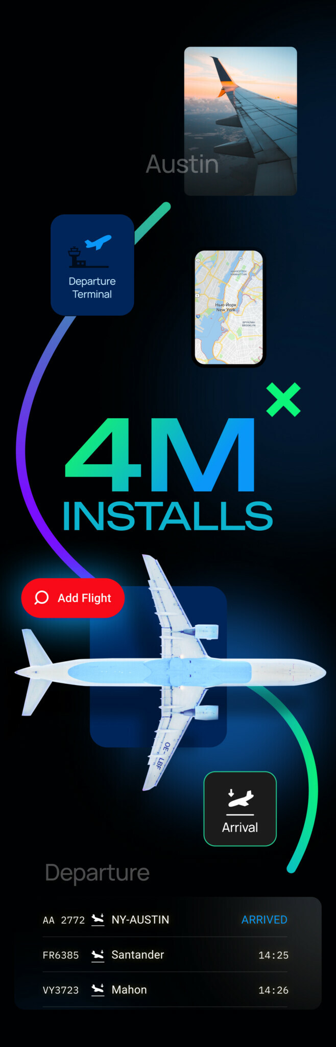 Редизайн мобильного приложения Planes Live — Райт