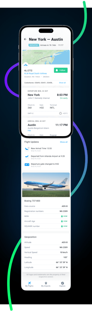 Редизайн мобильного приложения Planes Live — Райт